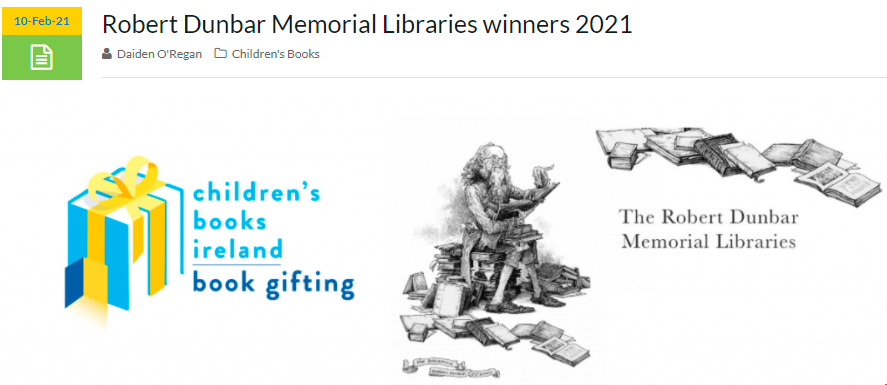 Robert Dunbar Memorial Libraries winners 2021 – St. Bernadette's Senior ...